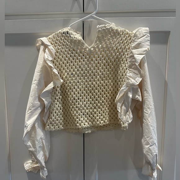 Zara | Tops | Nwt Zara Ruffle Knit Top | Poshmark